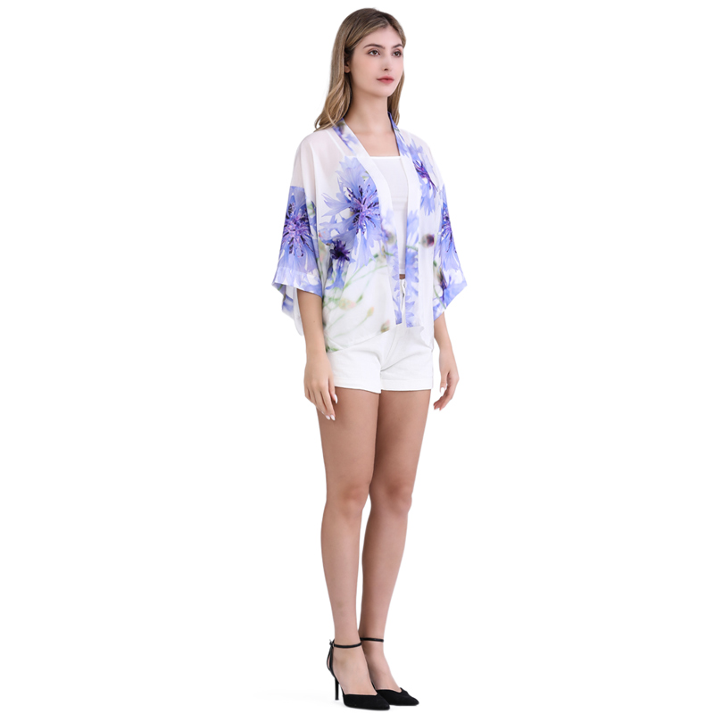 custom silk made light kimono female jacket print on demand kimono ...